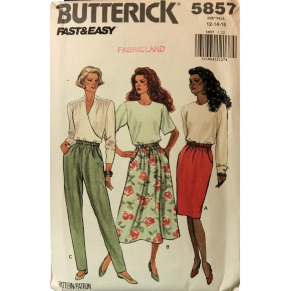Butterick | Office | Vintage 991 Butterick 5857 Sewing Pattern Misses ...